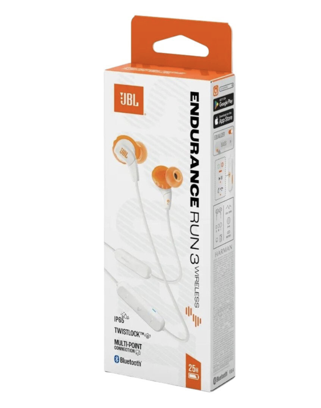 Наушники JBL Endurance RUN 3, внутриканальные, беспроводные, белый