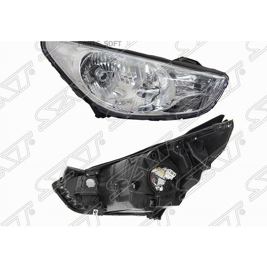 Фара Hyundai Tucson 09-13 (Справа/ Галоген/ под электрокорректор) от официального дистрибьютора, SAT, артикул ST2211157R