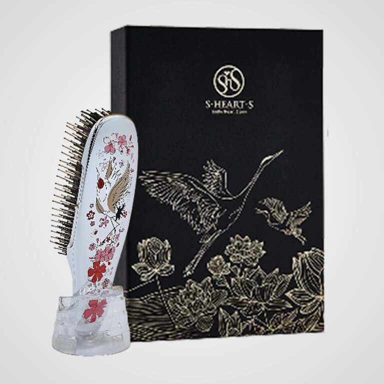 Подарочный набор Scalp Brush Crane of Beauty Limited Edition укороченная (серебро) S-HEART-S Scalp Brush Crane of Beauty Limited Edition Набор 1 шт
