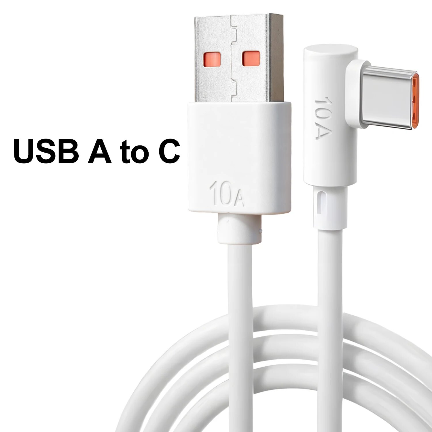 Угловой USB-C кабель 66W для быстрой зарядки, силиконовый, с портом Type-C, 90-градусный, для Honor, Samsung, Xiaomi, Redmi, POCO 0.3m