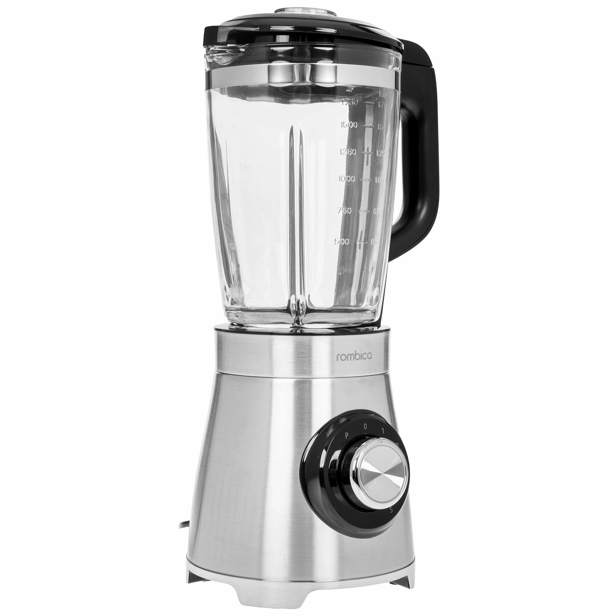 Блендер Rombica BS-1010, 1300 Вт, стационарный, стекло, серебристый