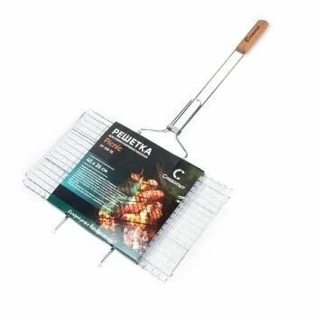 Решетка для гриля и барбекю плоская "следопыт" Picnic 45х26х2 см/12/