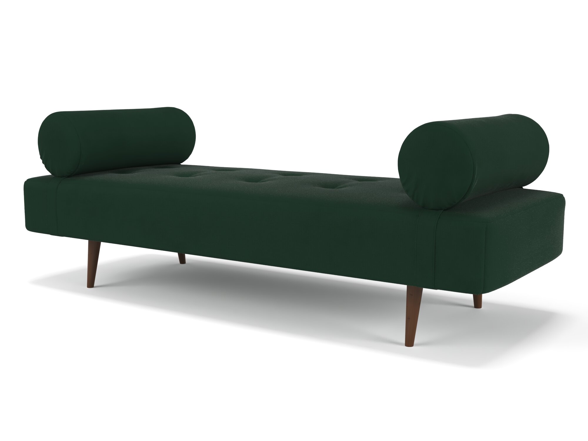 Диван кушетка Soft Element Бо дуо Green, массив дерева, велюр, современный скандинавский лофт, на кухню, в прихожую