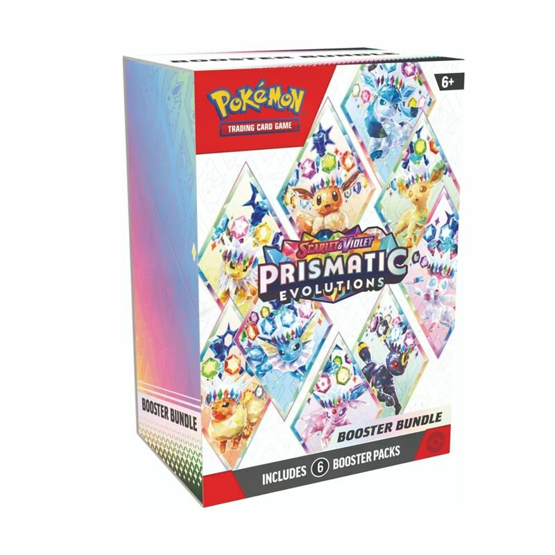 Покемон Любимая открытка POKEMON TCG: Scarlet & Violet Prismatic Evolutions Booster Bundle(Сделано в США)