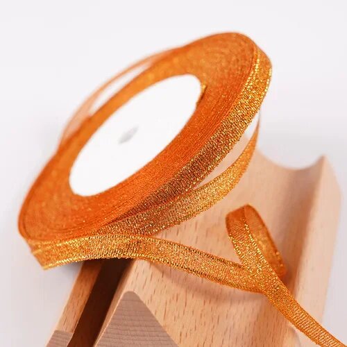 Мерыловер 22 метра цветная металлическая лента Оранжевый, orange