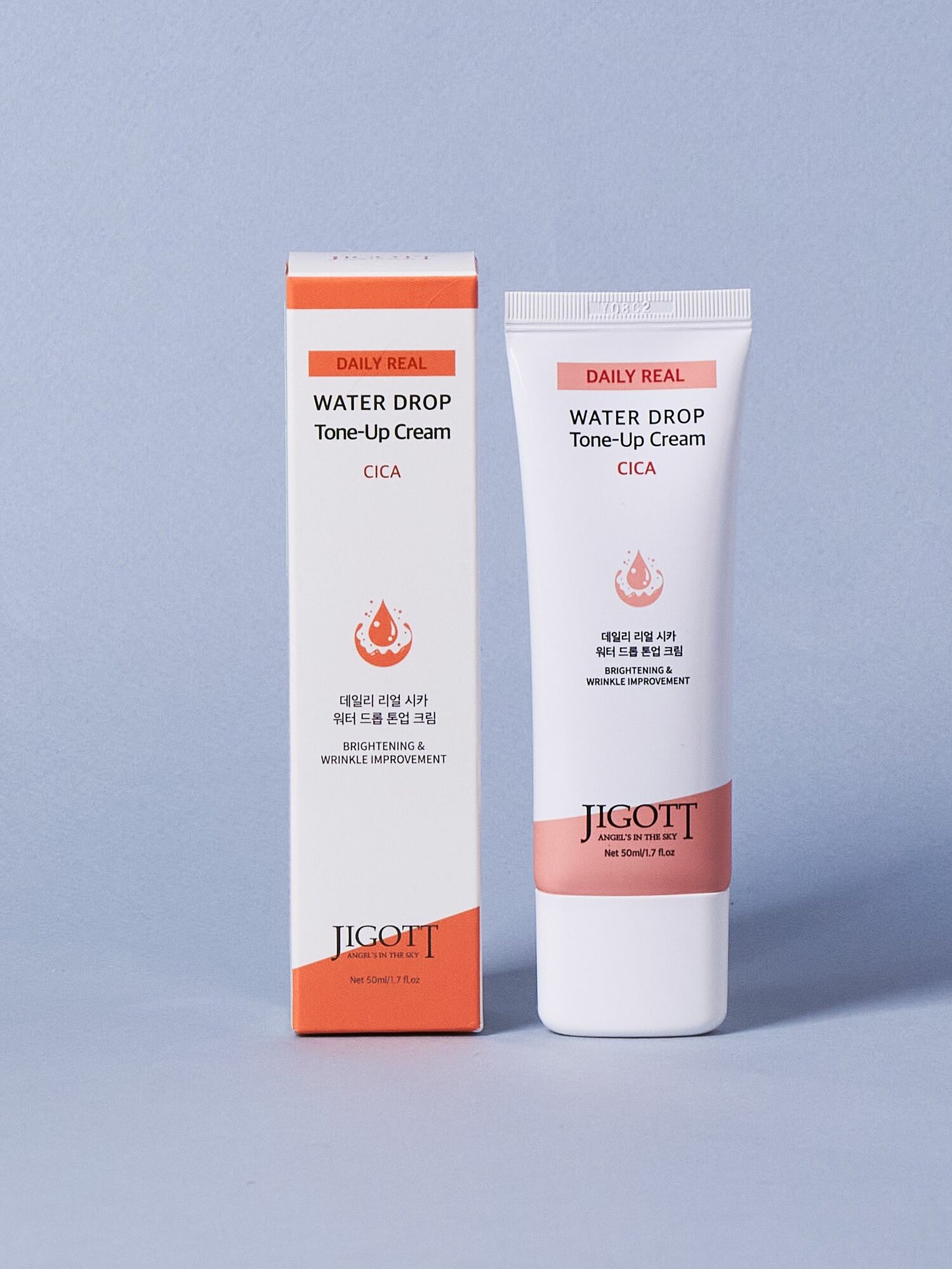 Jigott Увлажняющий крем для лица с экстрактом азиатской центеллы 50 мл Water Drop Tone-Up Cream Cica