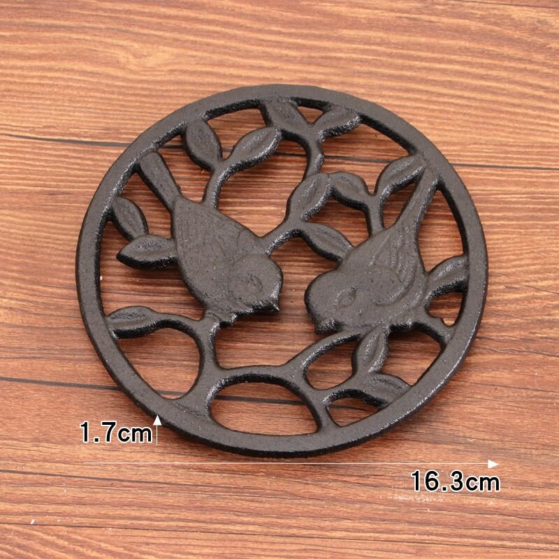 Чугунная подставка под горячее, термостойкая защита для стола, кухонная подставка для посуды