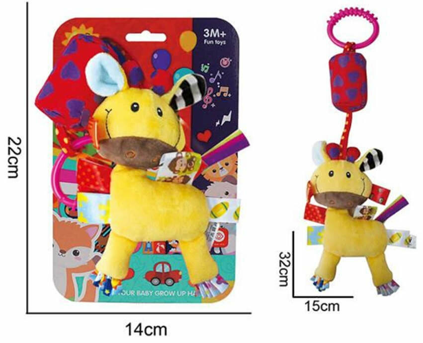 Подвеска "Жираф" с колокольчиком на картоне