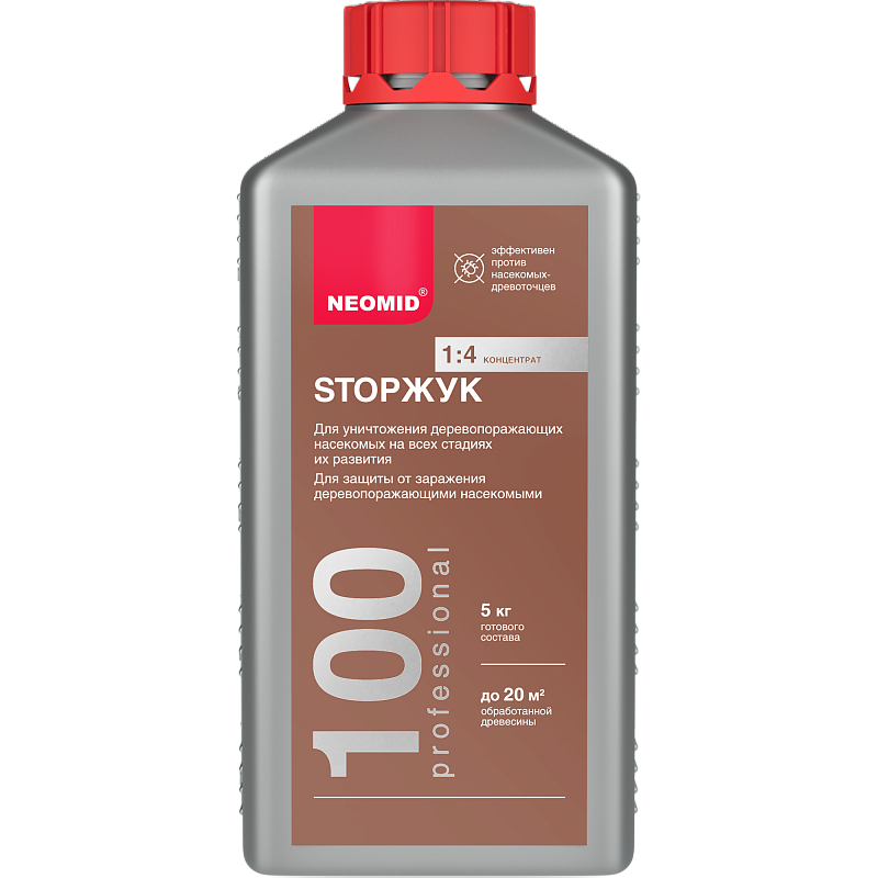 Неомид 100 Стопжук состав для защиты древесины концентрат 1:4 (1л)