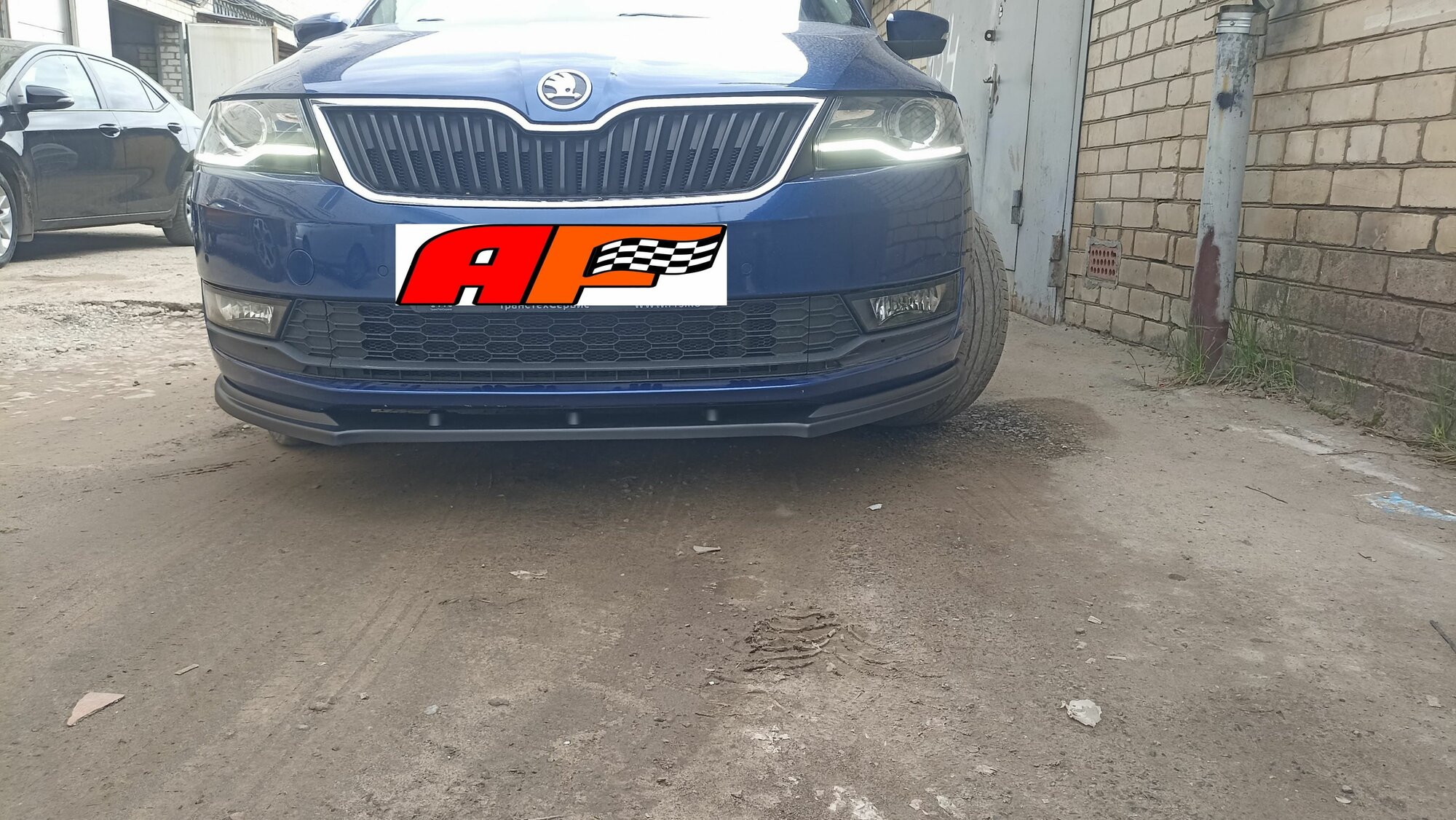Сплиттер Skoda Rapid mk1