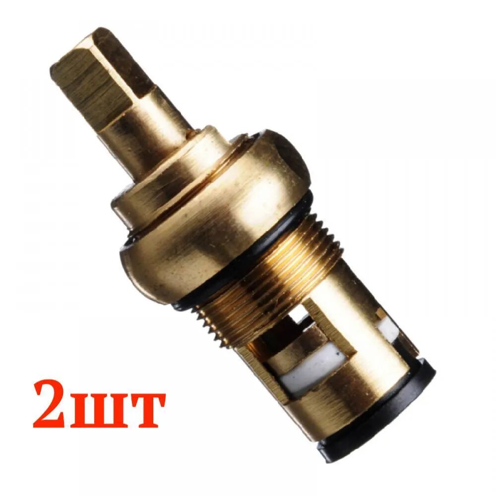 Кран-букса под отечественный смеситель квадрат 7мм 2шт (кранбукса керамическая Российская, поворот 180 градусов)