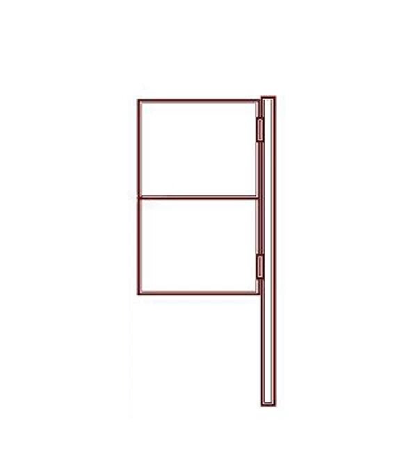 Калитка распашная каркас со столбом 1х1,5 м красно-коричневая Ювента 10813