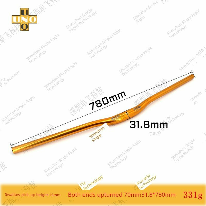 Руль для горного велосипеда UNO, из алюминиевого сплава, удлиненный, для даунхилла, аксессуары для велосипедных рулей,