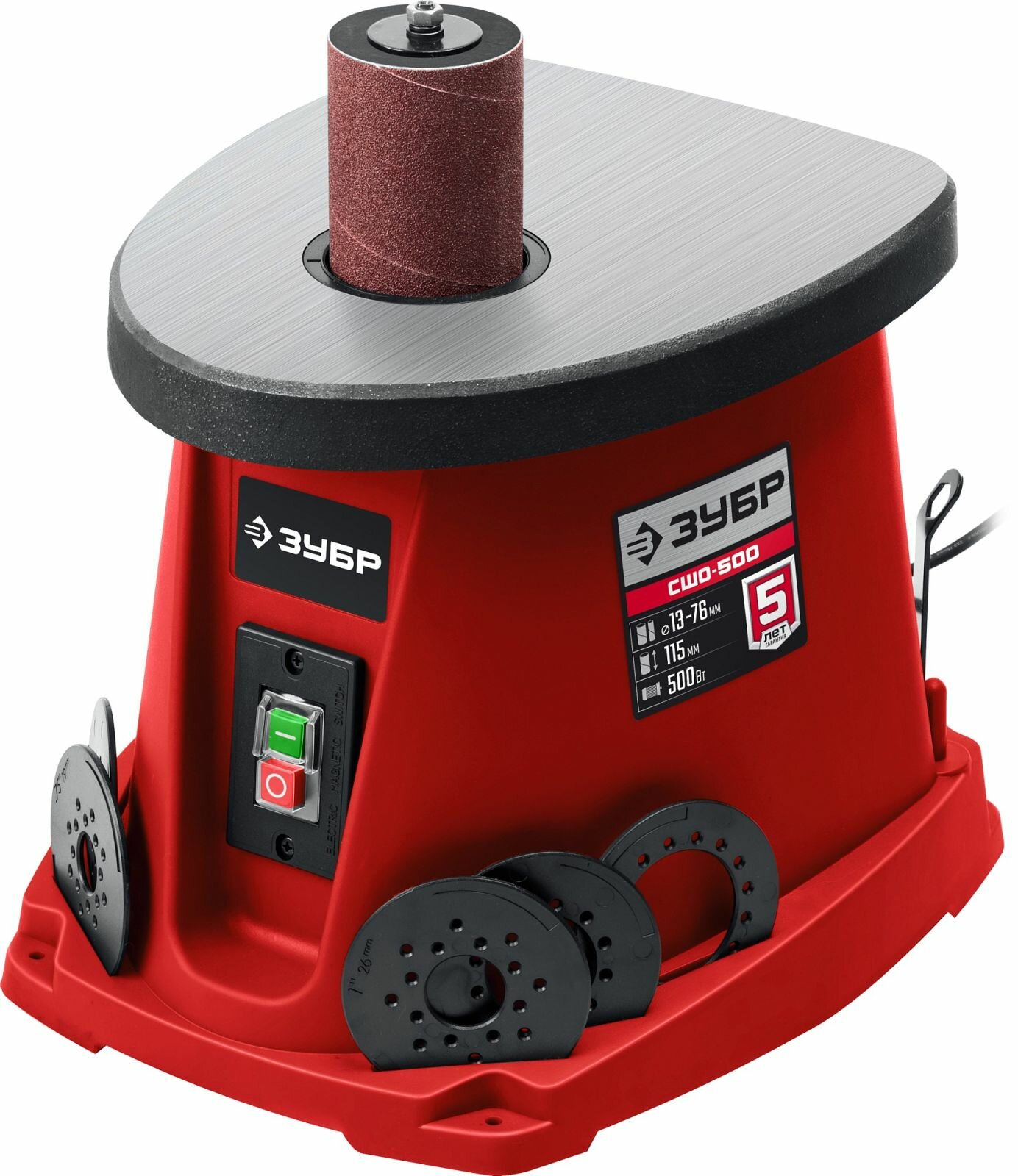 Шлифовальный станок ЗУБР осцилляционный шпиндельный, диаметр 13, 19, 26, 38, 51, 76x115 мм, мощность 500 Вт