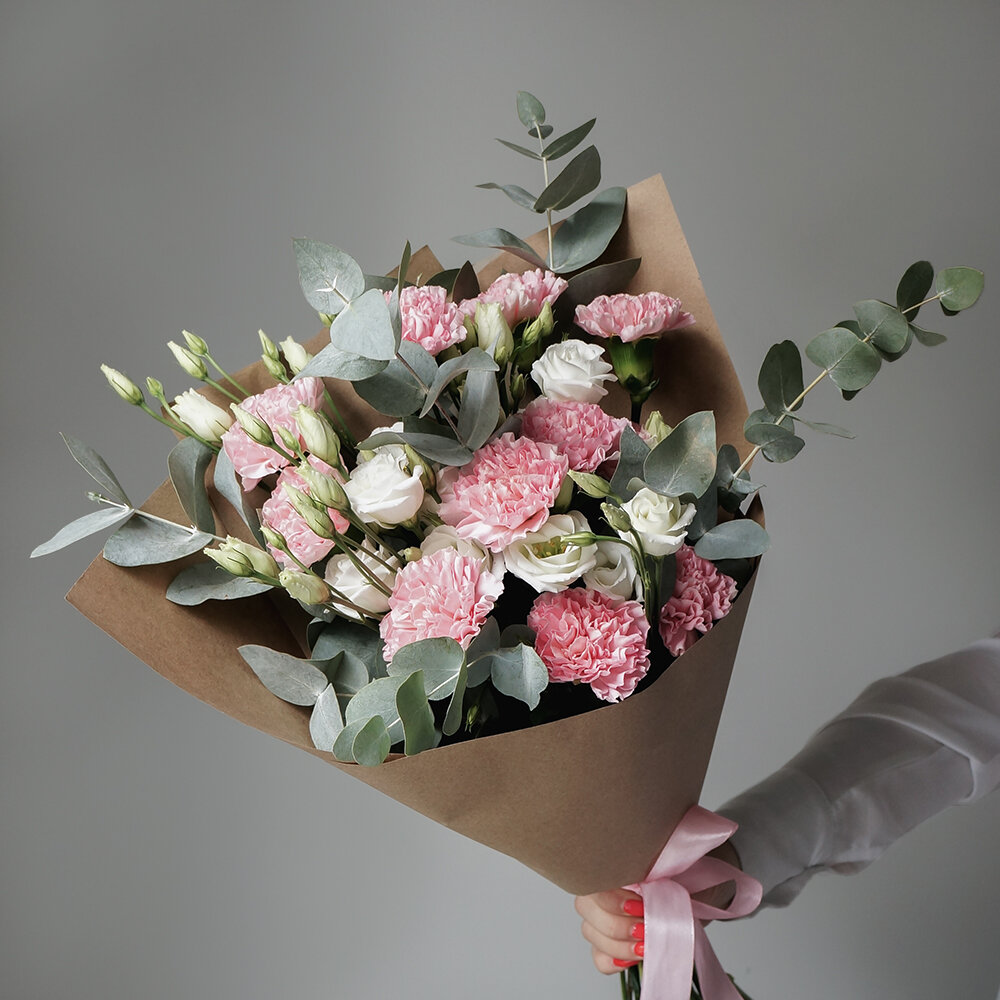 Букет цветов "Розовый шик"