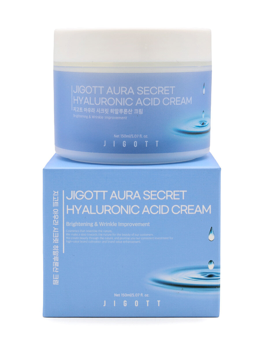 Jigott Крем для лица с гиалуроновой кислотой Aura Secret Hyaluronic Acid Cream, 150 мл