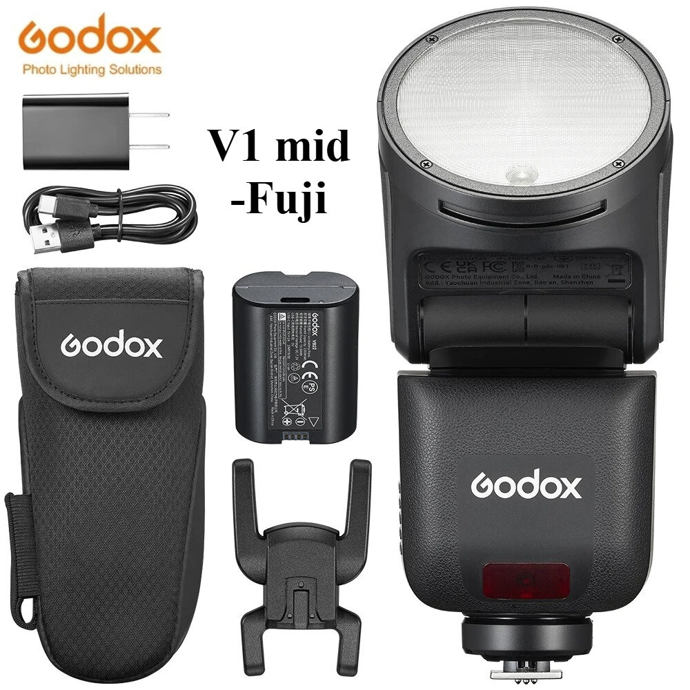 Godox V1 mid Вспышка камеры, высокоскоростной синхронный потолочный светильник TTL с круглой головкой
