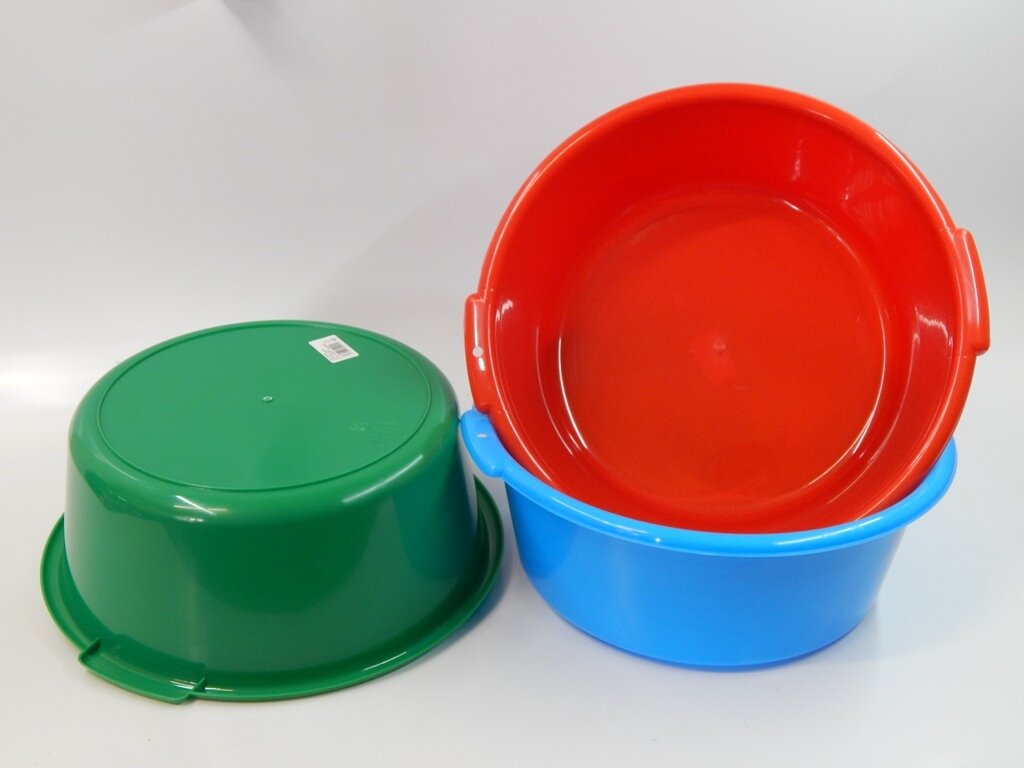 Таз пищевой круглый, особо прочный, микс, Радиан 10 л. (комплект 2 шт.)