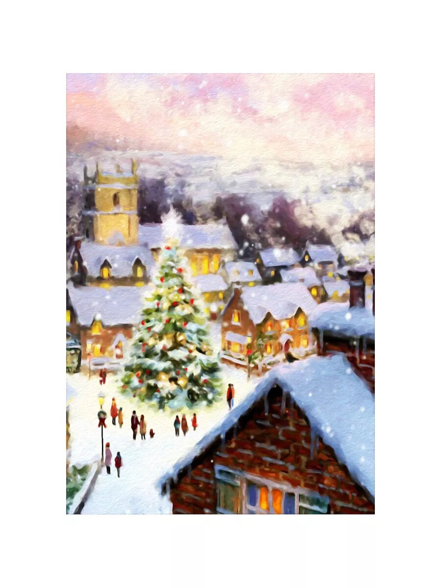 Новогодний набор постеров, 20 x 40 см, материал бумага, без рамы — фото 1