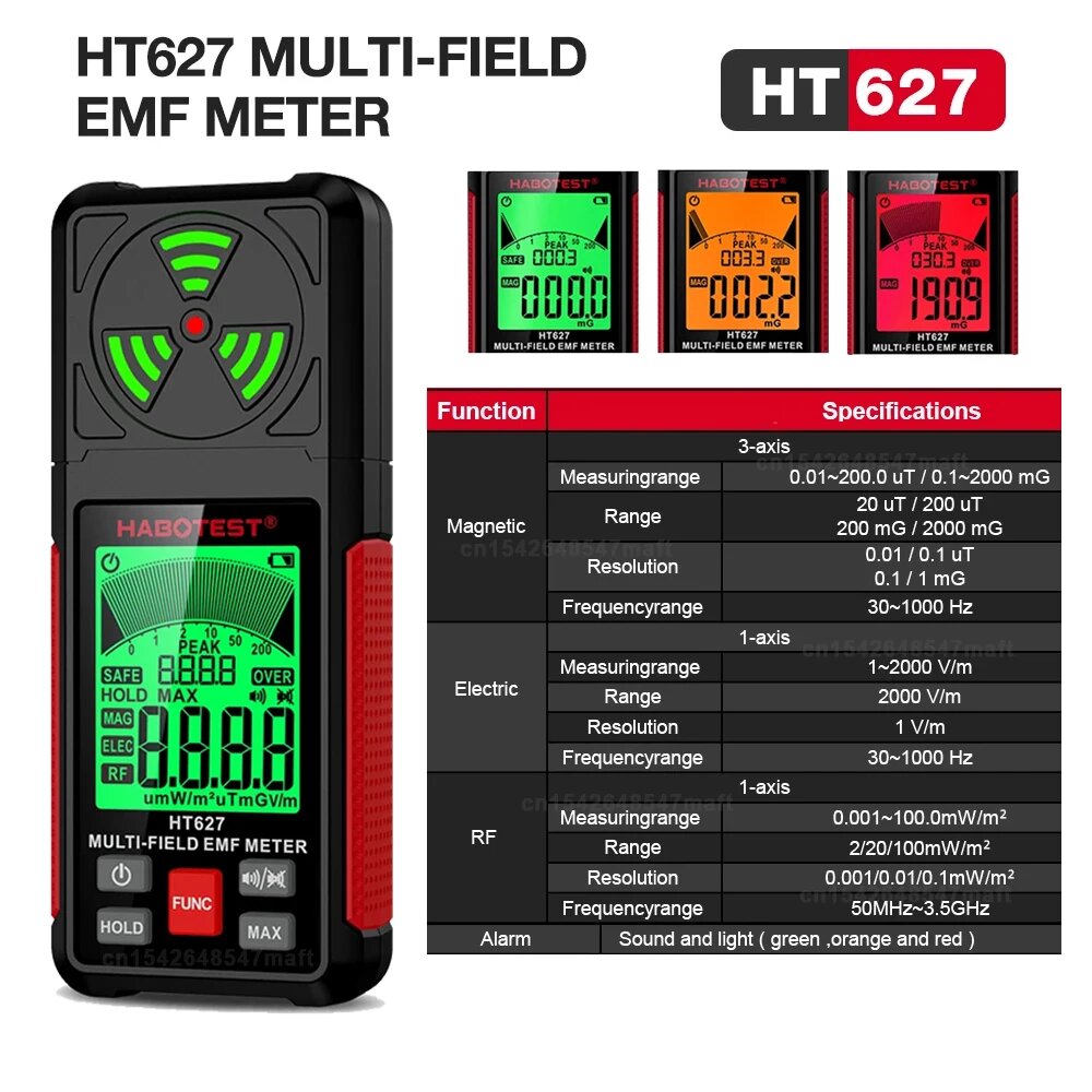 HABOTEST HT627 EMF Метр Комплексный Измеритель