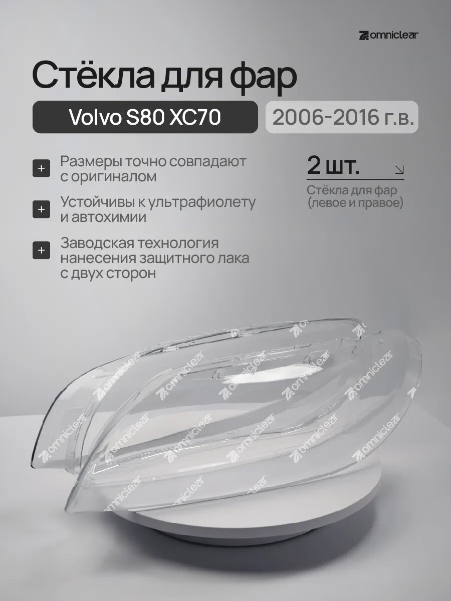 Стекла фар Volvo S80 XC 70 2006–2016