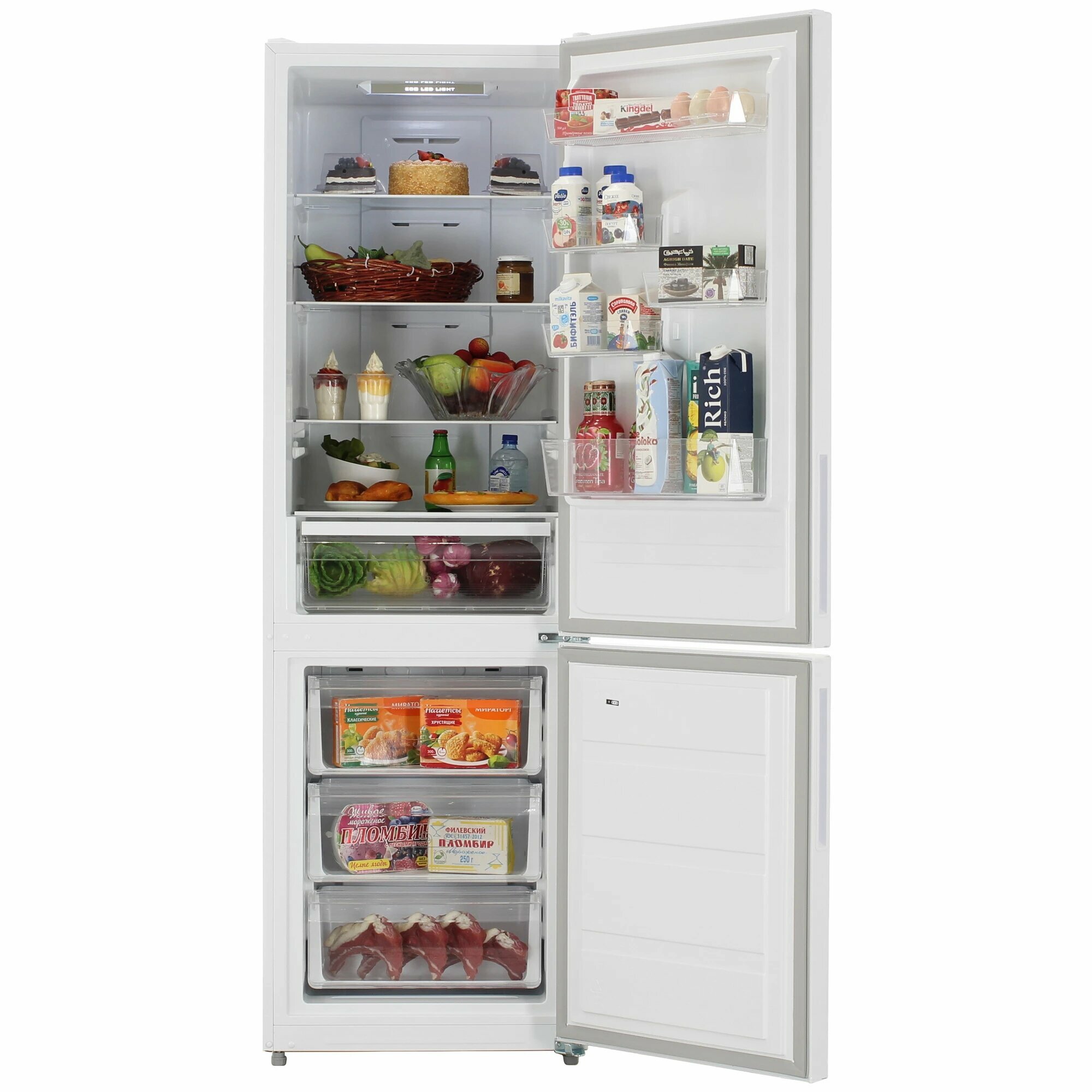 Холодильник с морозильной камерой DEXP B4-32GMA, No Frost, белый, A+