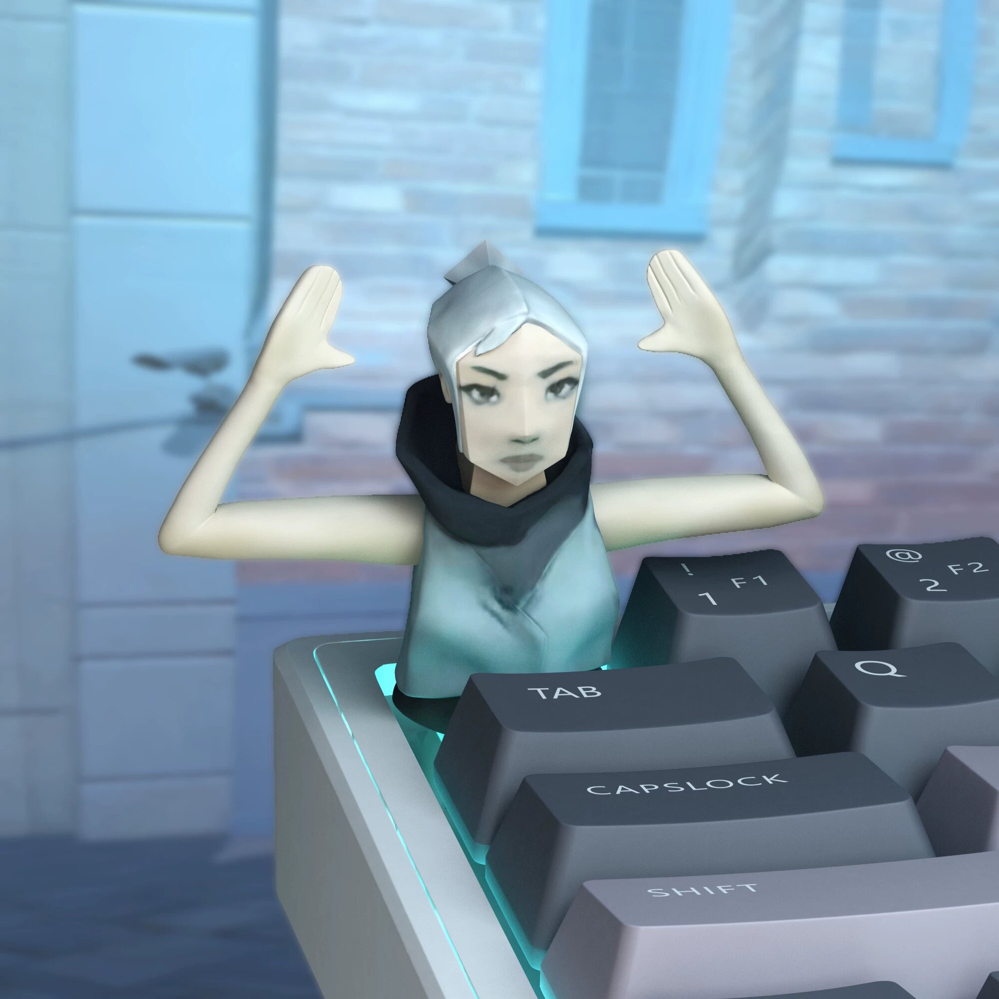 Крутые кейкапы Jett, кейкапы Jett, бесстрашные кейкапы для периферийных устройств, кейкапы для механических клавиатур.