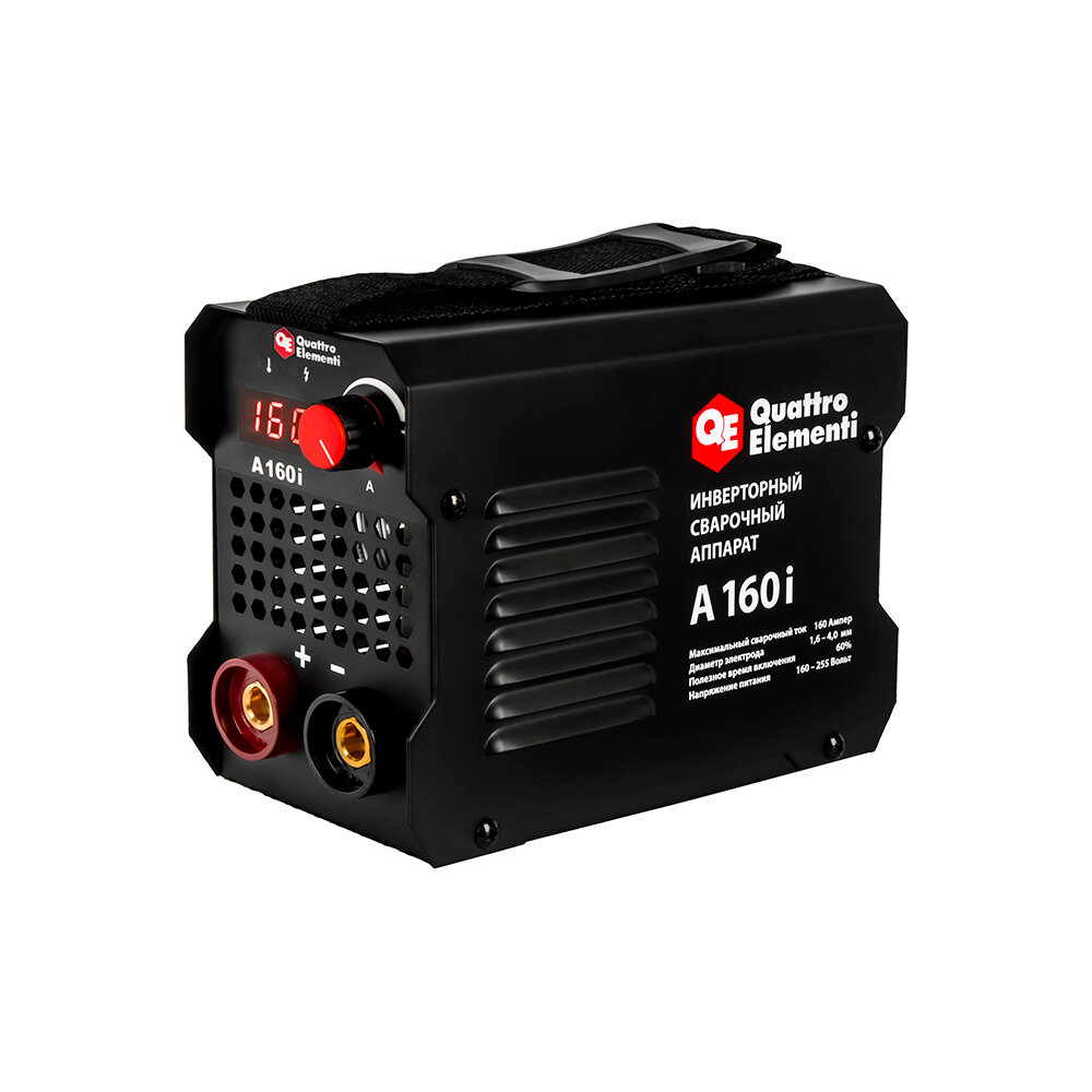 Аппарат электродной сварки QUATTRO ELEMENTI A 160i 160 А электроды до 4.0 мм дисплей 922-579 шт