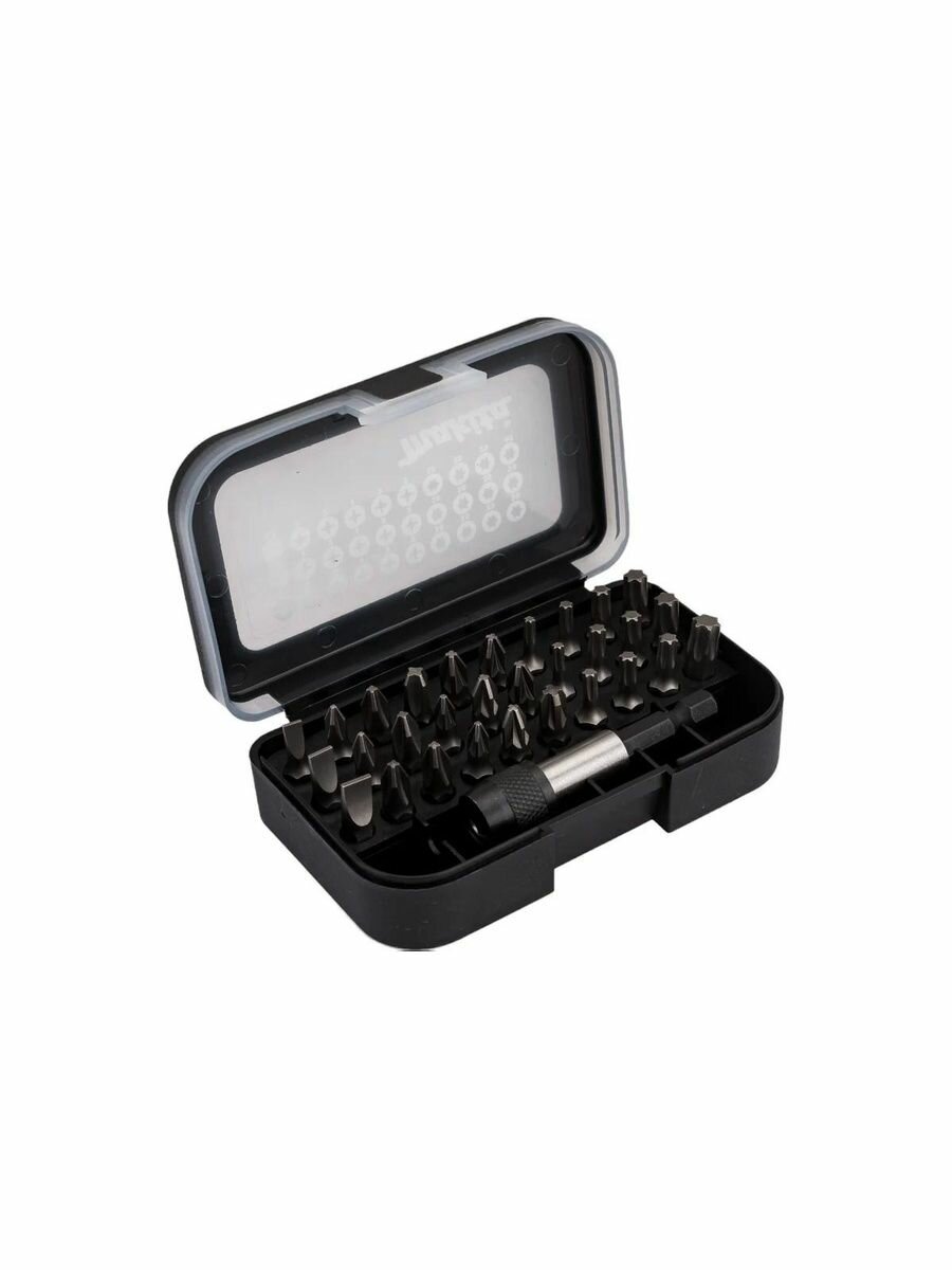 Набор бит Makita D-30667 31 предмет, для шуруповертов, кейс / Магнитный держатель
