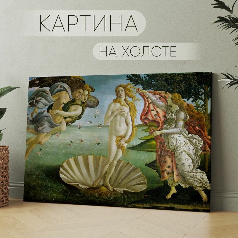 Картина на холсте Сандро Ботичелли Рождение Венеры 20х30 см