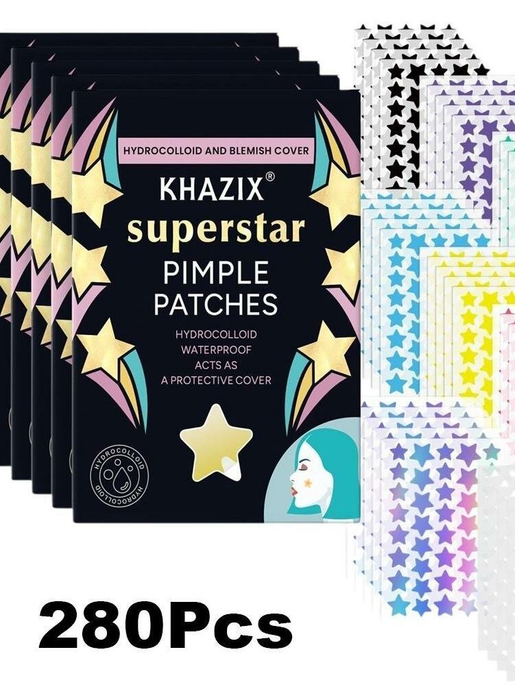 Патчи от прыщей большой набор звездочки для лица, маскирующие пластыри от акне и следов