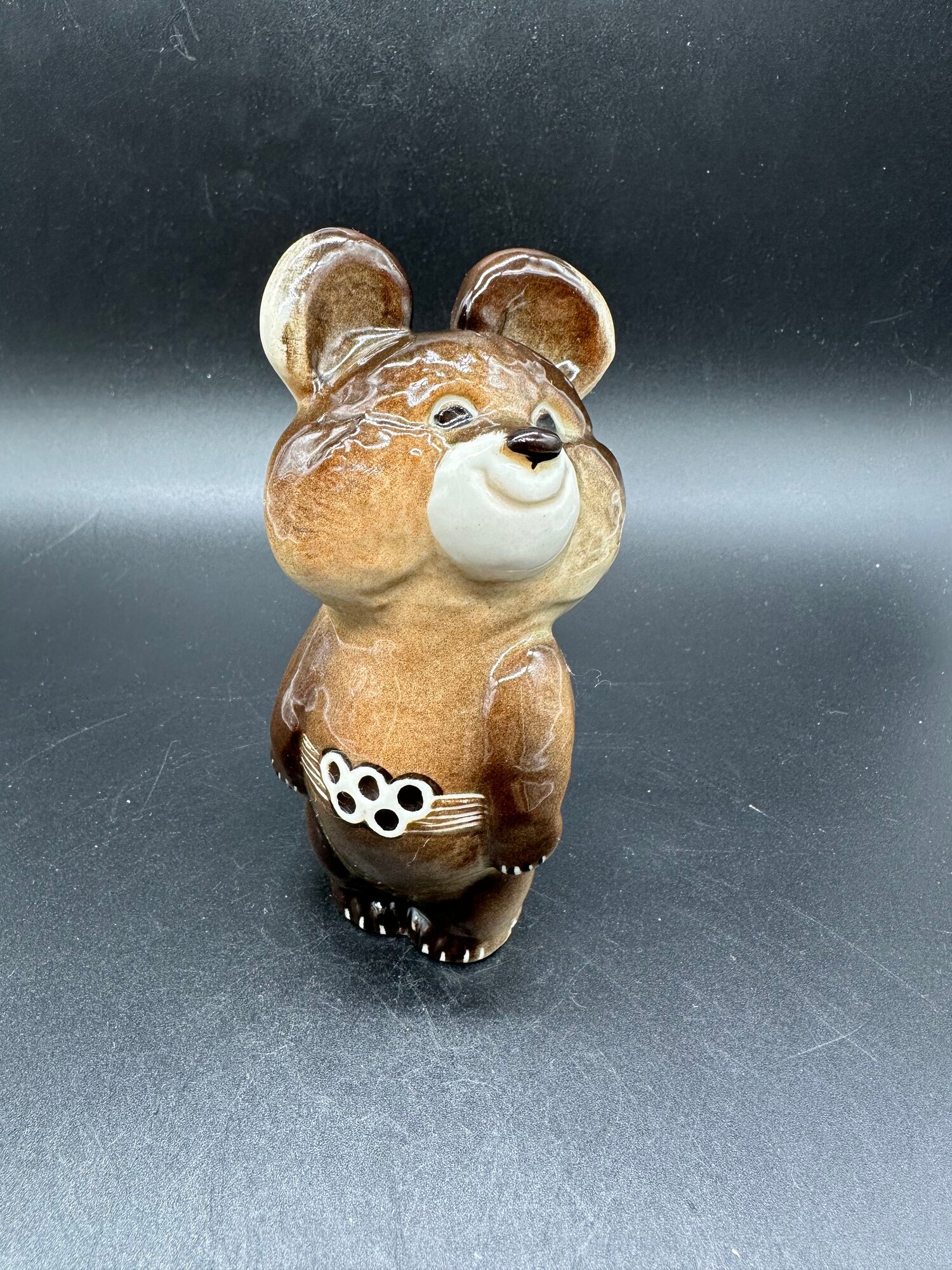 Статуэтка Олимпийский Мишка Фарфор Лфз 80 годы винтажная редкая