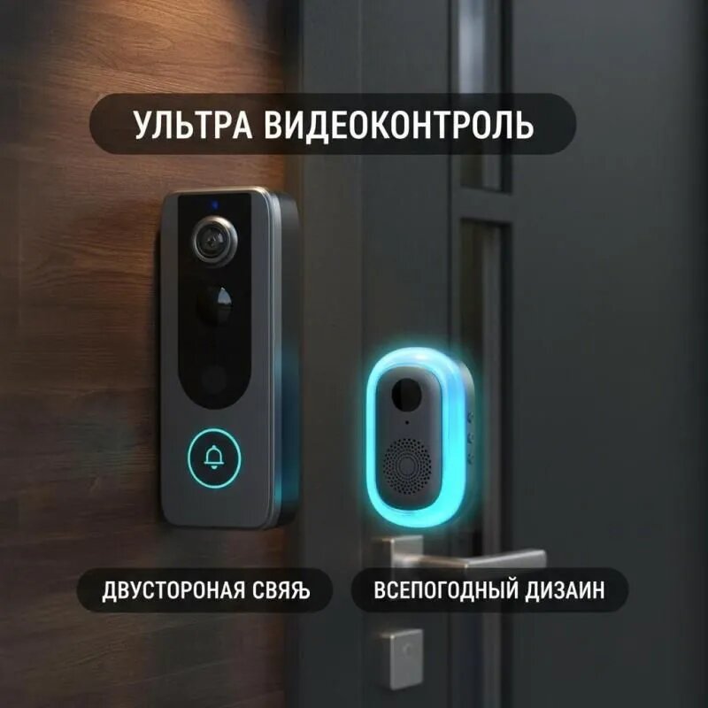 Видеодомофон Tuya беспроводной водонепроницаемый с ночным видением