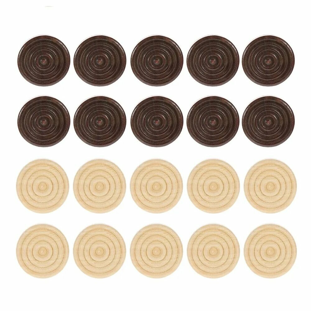 Набор из 288 деревянных круглых фишек для игры в нарды универсального вида