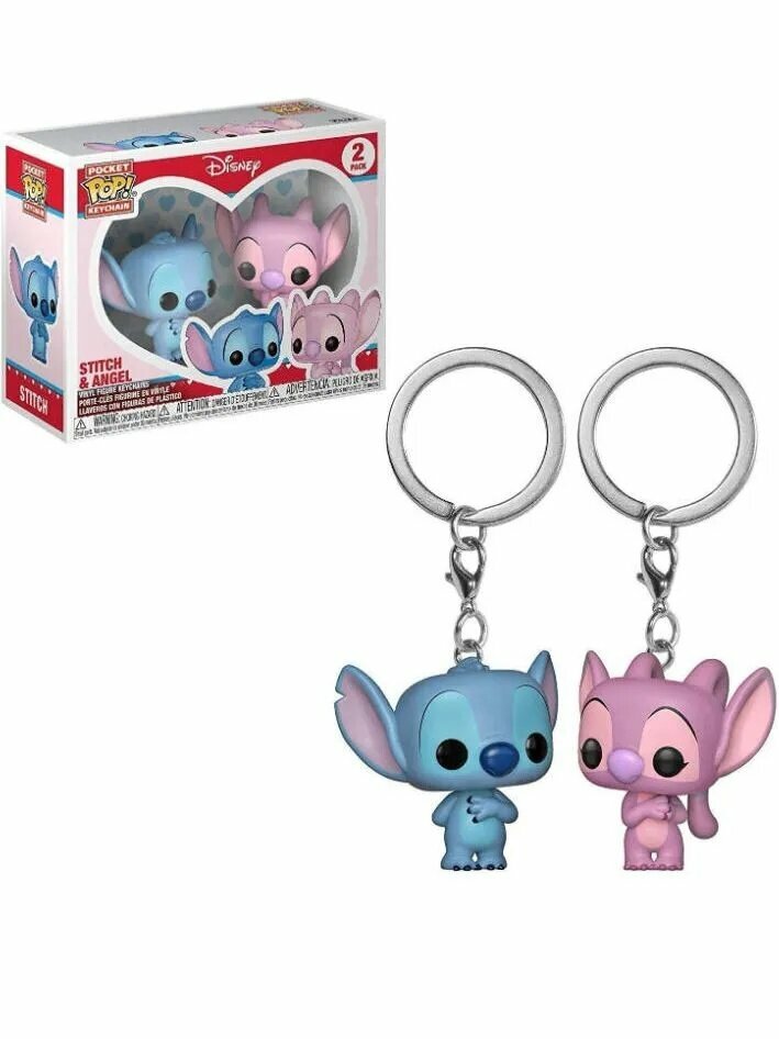 Брелоки Стич и Ангел (Stitch and Angel keychain 2-pack) из мультфильма Лило и Стич