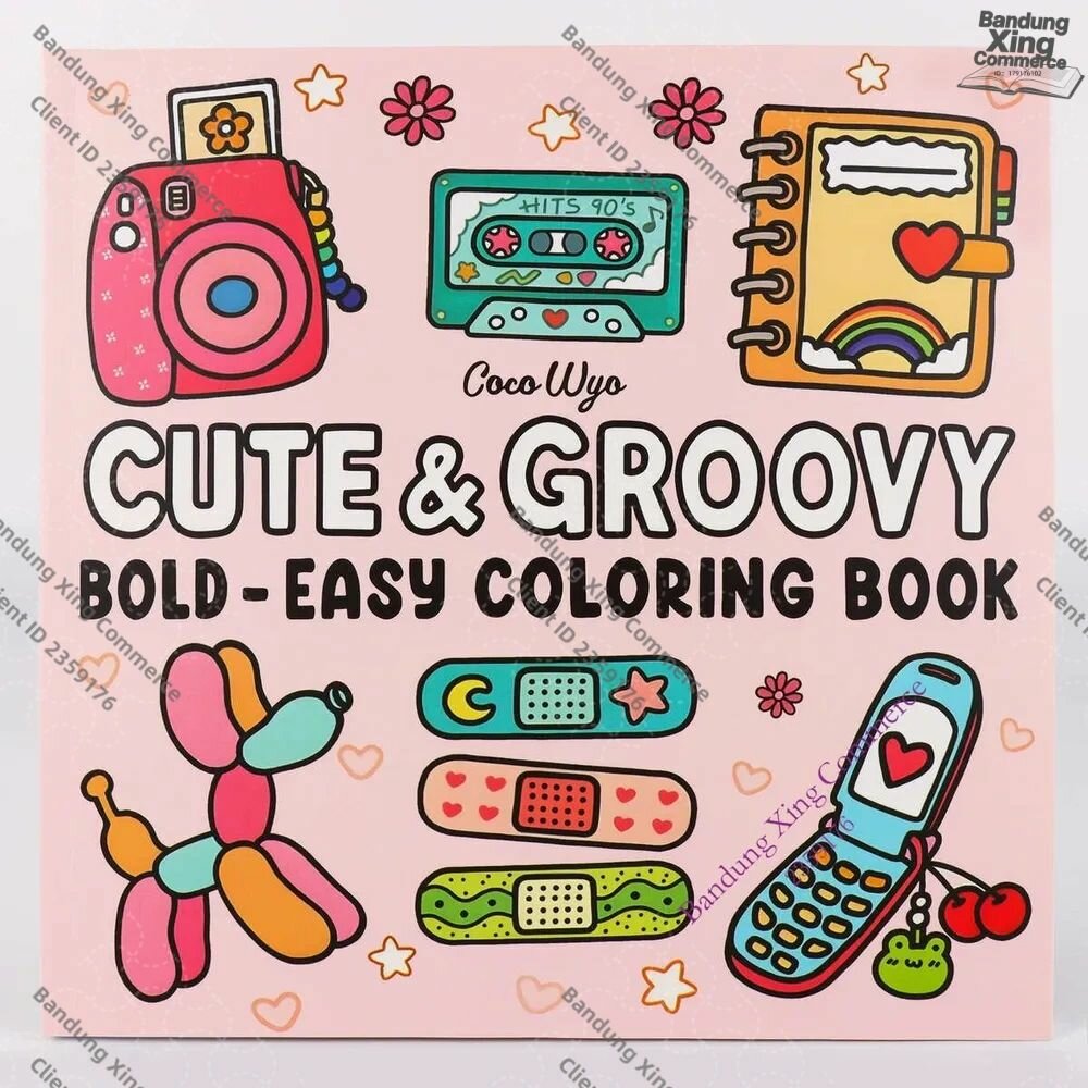 Раскраска антистресс для взрослых и подростков Coco Wyo -Cute & Groovy 9