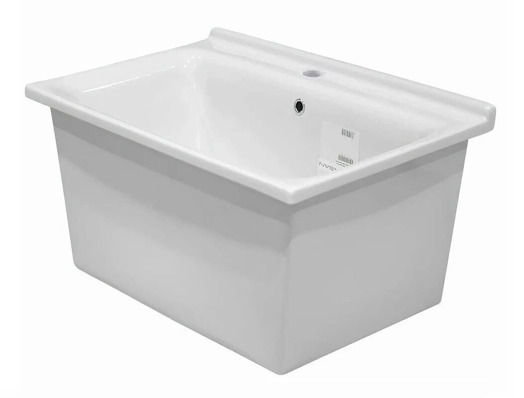 Хозяйственная раковина (60х60) Kerasan Aquadom 029201N*1 с 1 отверстием, белый