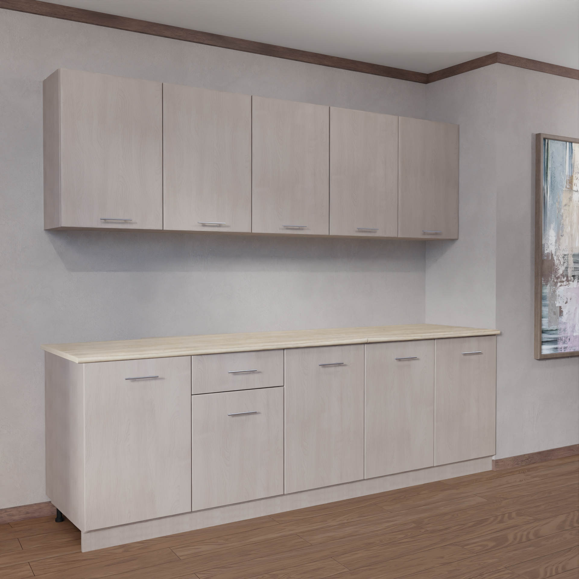 Кухонный гарнитур 2,5м ЛДСП Алеся со столешницей