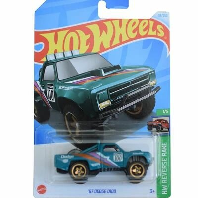 Машинка базовая Hot Wheels 87 Dodge D100 зел