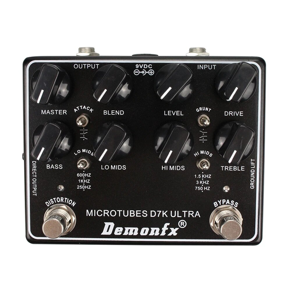 Demonfx Bass Preamp Overdrive Compressor Bass Station Turbo Tuner педаль D7K