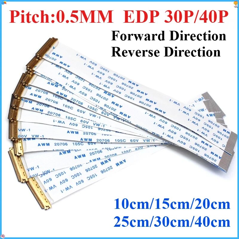 Ленточный кабель EDP 40P-25CM для ЖК-дисплея, Forward Direction