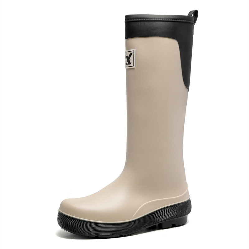 Модные женские высокие резиновые сапоги, нескользящая водонепроницаемая обувь, резиновые сапоги, сапоги для воды, женские кухонные резиновые сапоги. Размер обуви. EU:41