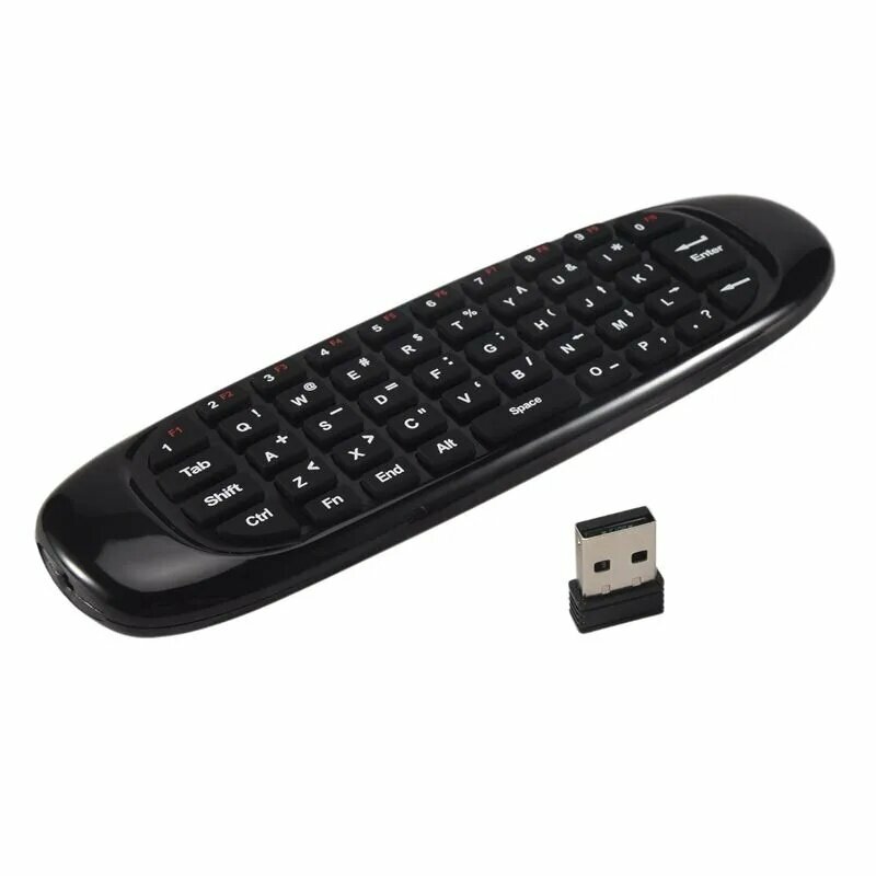 T2(H R C F) Мини-мышь Air Mouse Fly Беспроводная клавиатура Airmouse совместим с 9.0 8.1 Android TV Box/PC/TV Smart Mini 2.4G (C120)