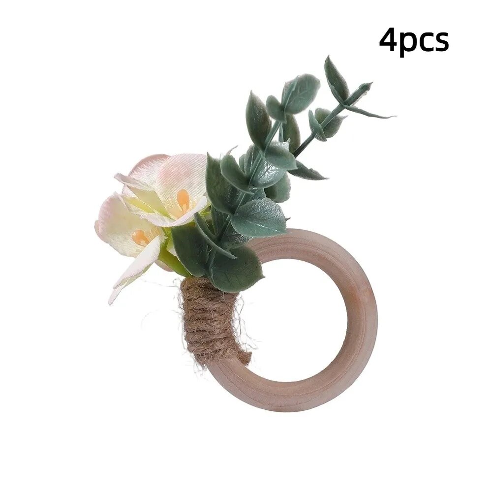 Винтажные богемные кольца для салфеток 4 шт. Khaki