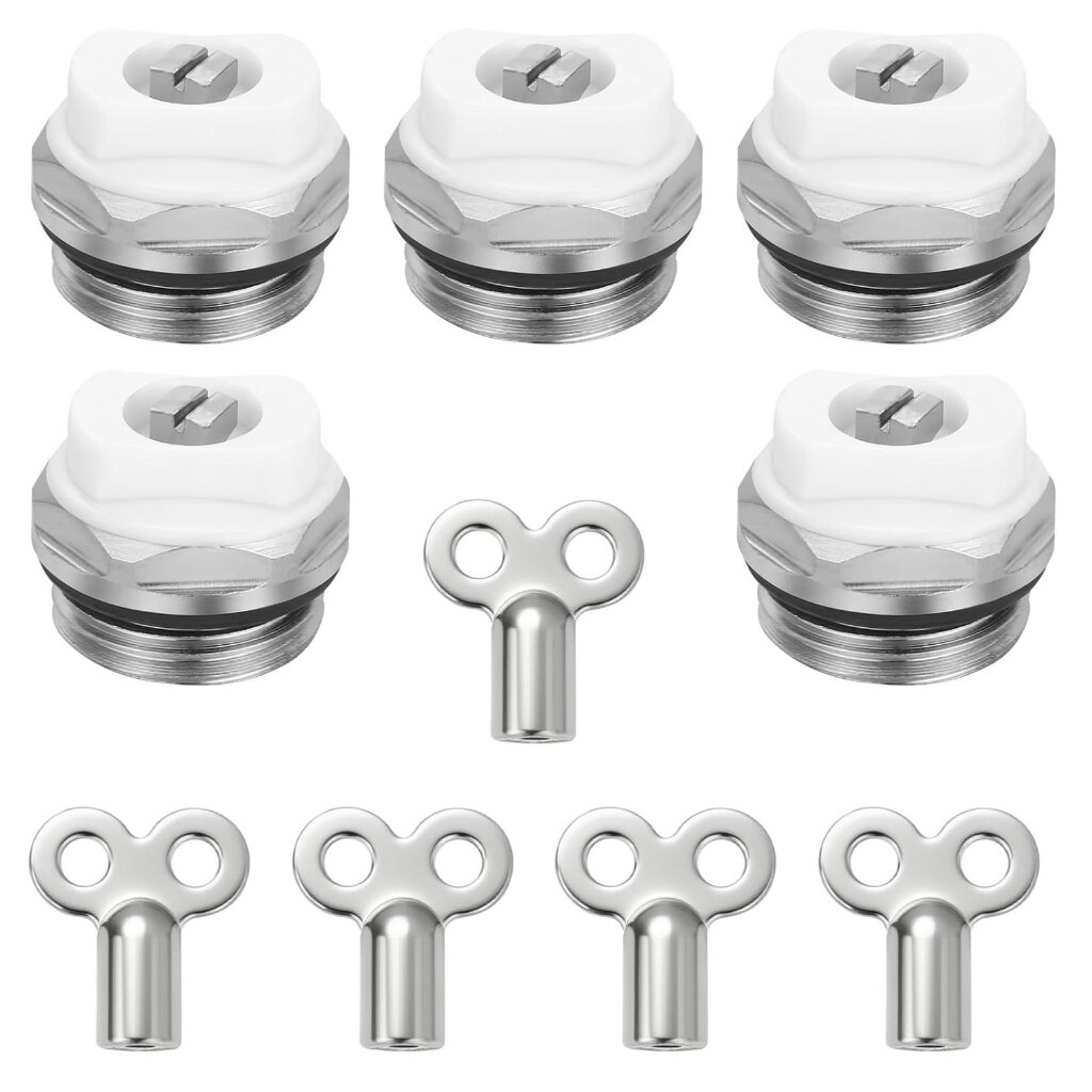 5 шт. винтовые воздушные клапаны радиатора, предохранительный выпускной клапан, замена 1/2 дюйма, выпускные клапаны радиатора, аксессуар для радиатора отопления