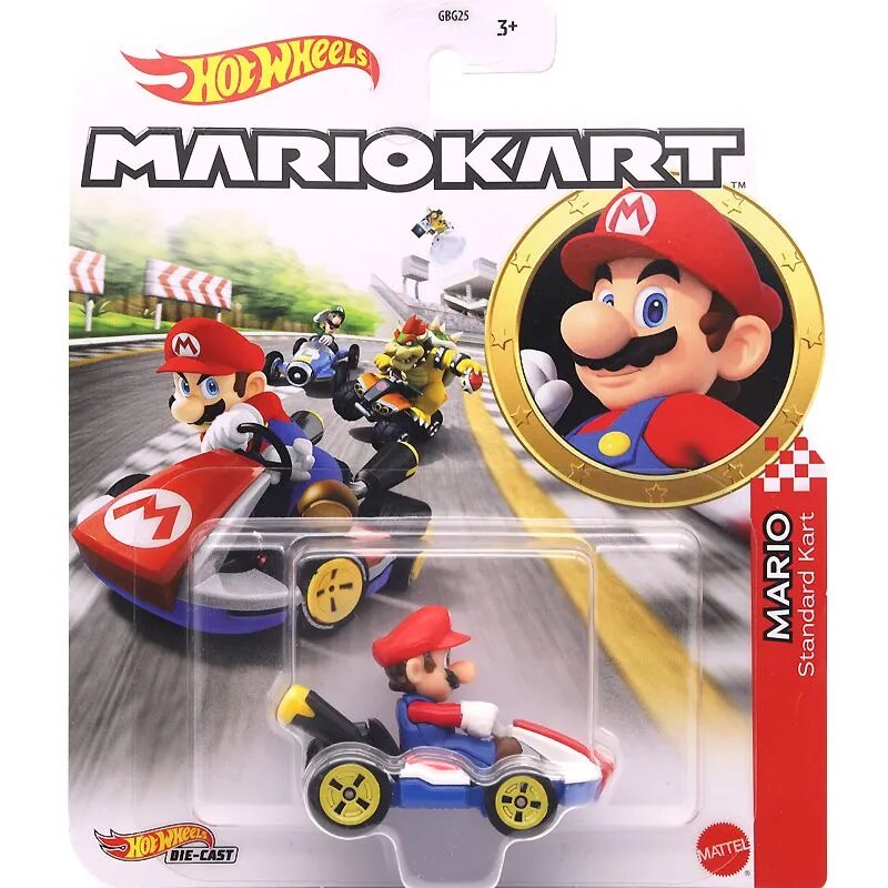 Машинка Hot Wheels Super Mario ( Standard Kart ) масштаб 1/64 металл коллекционная для треков