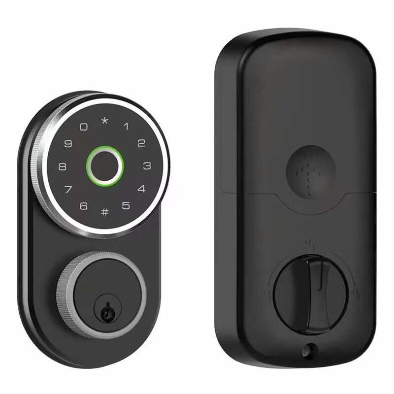 Кодовый замок для калитки черный пластиковый с кодовой панелью