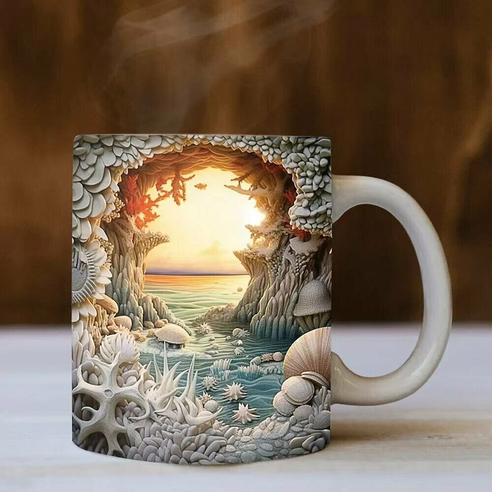 Кружка 3D "Морской пейзаж"