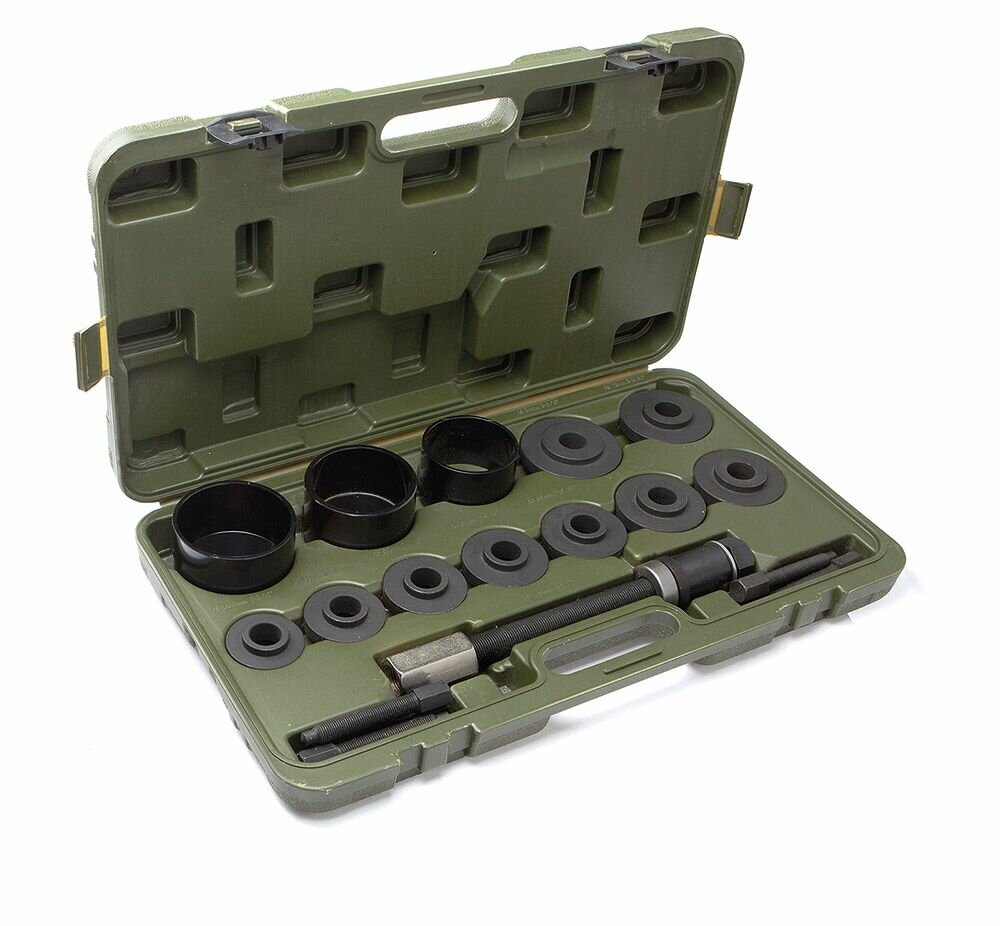 Набор для запрессовки и выпрессовки подшипников ступицы, 19 предметов