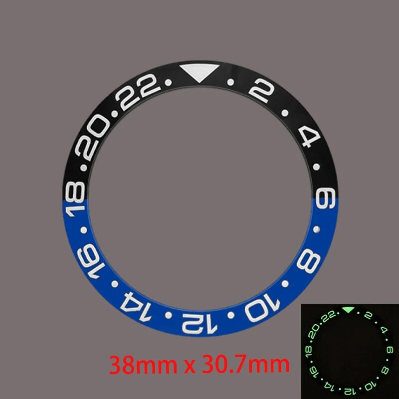 Керамический светящийся безель 38 мм для часов NH35 NH36